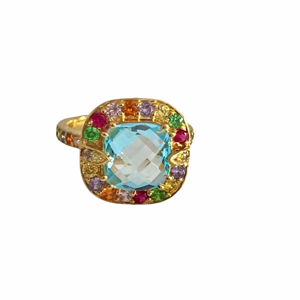 Candy Crush Gemstone Ring Aquamarine / 8 mm / 6 | Alliyette